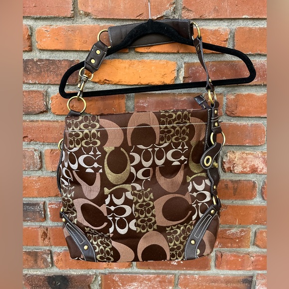Coach | Bags | Coach Carly 619 Hobo Purse Brown Gold | Poshmark